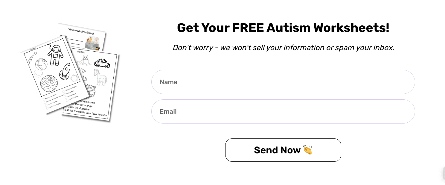 Autism Worksheets - Goally