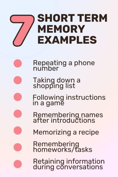 7 Short Term Memory Examples - Goally