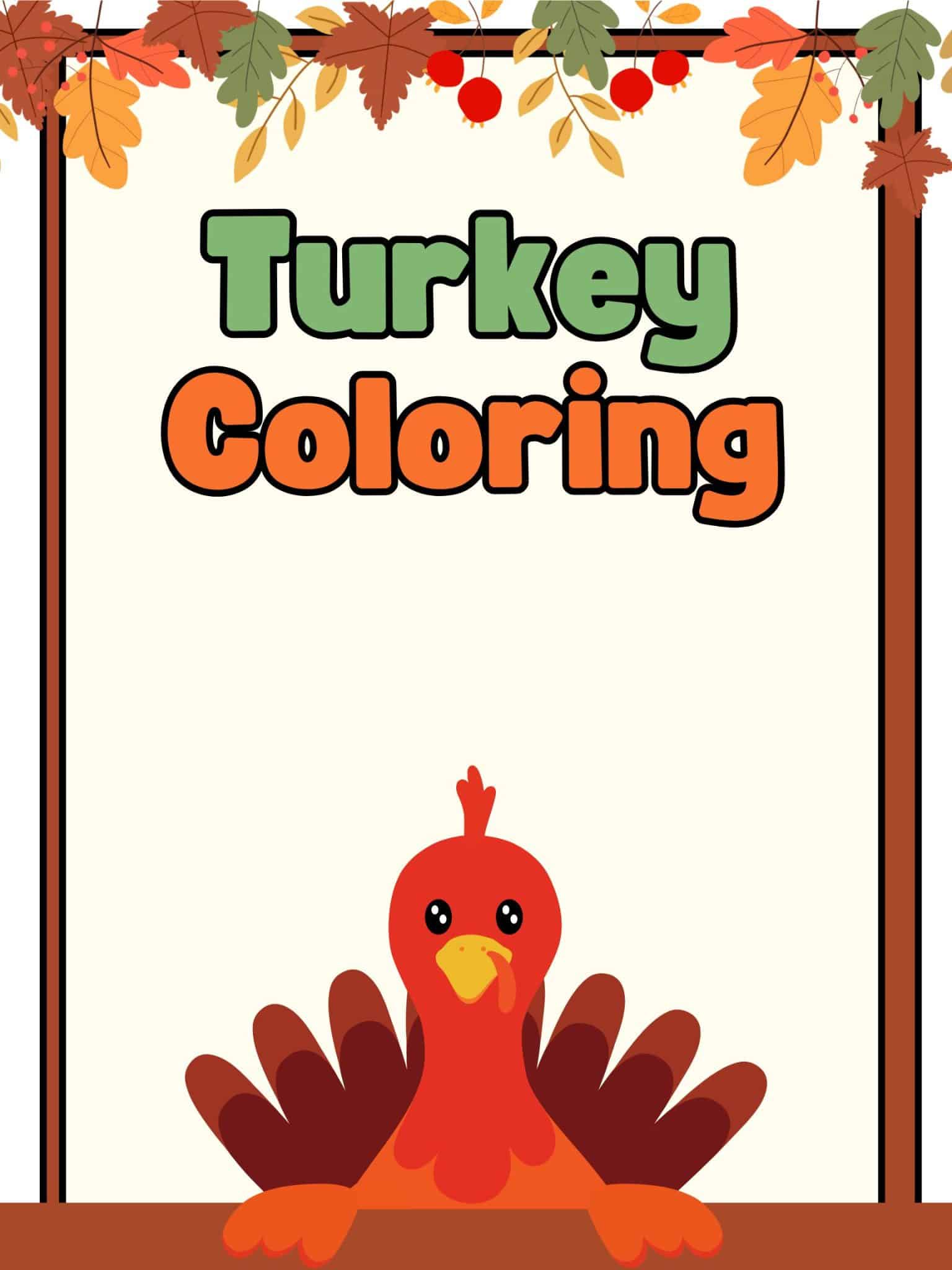 Turkey Coloring Pages for Kids - Goally